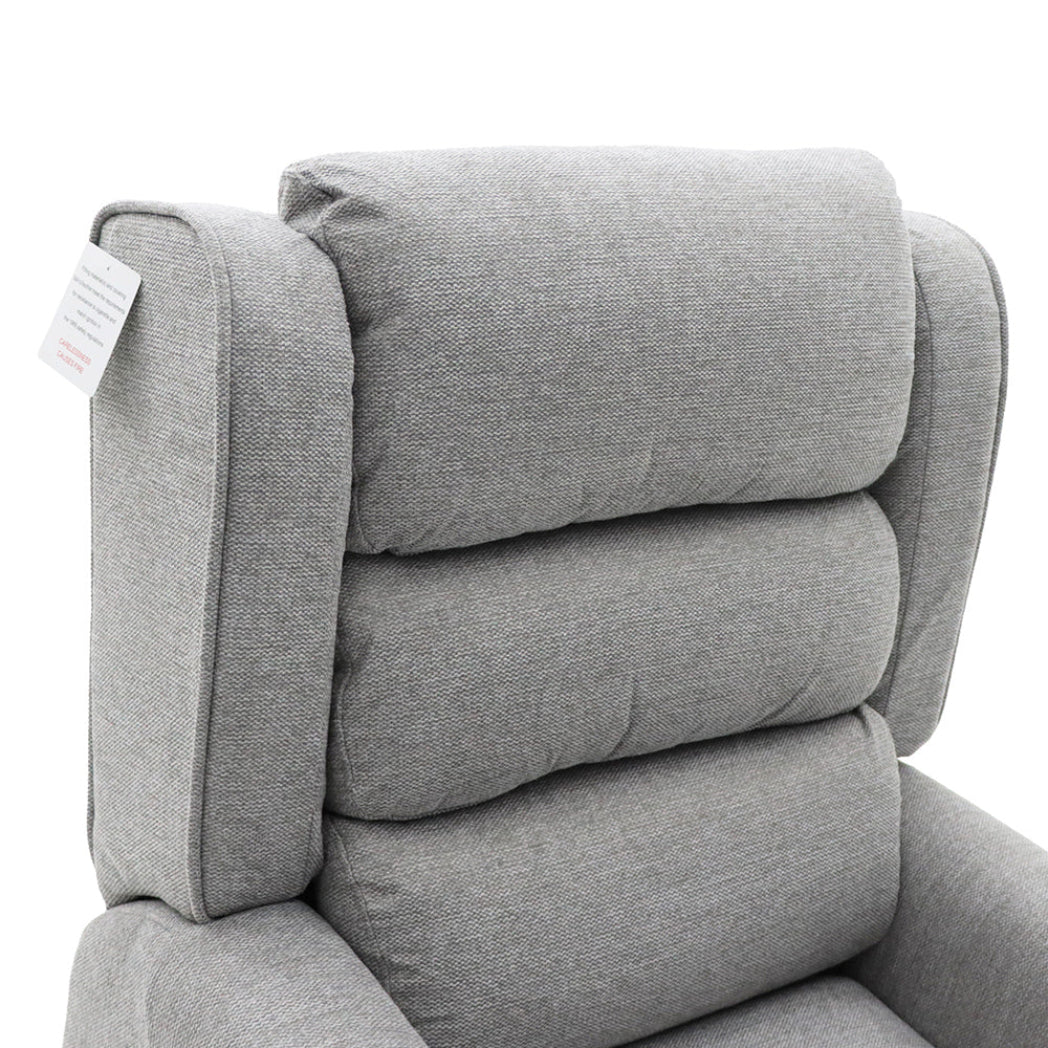 Dorchester Dual Motor Riser Recliner - Grey Chenille Fabric ...