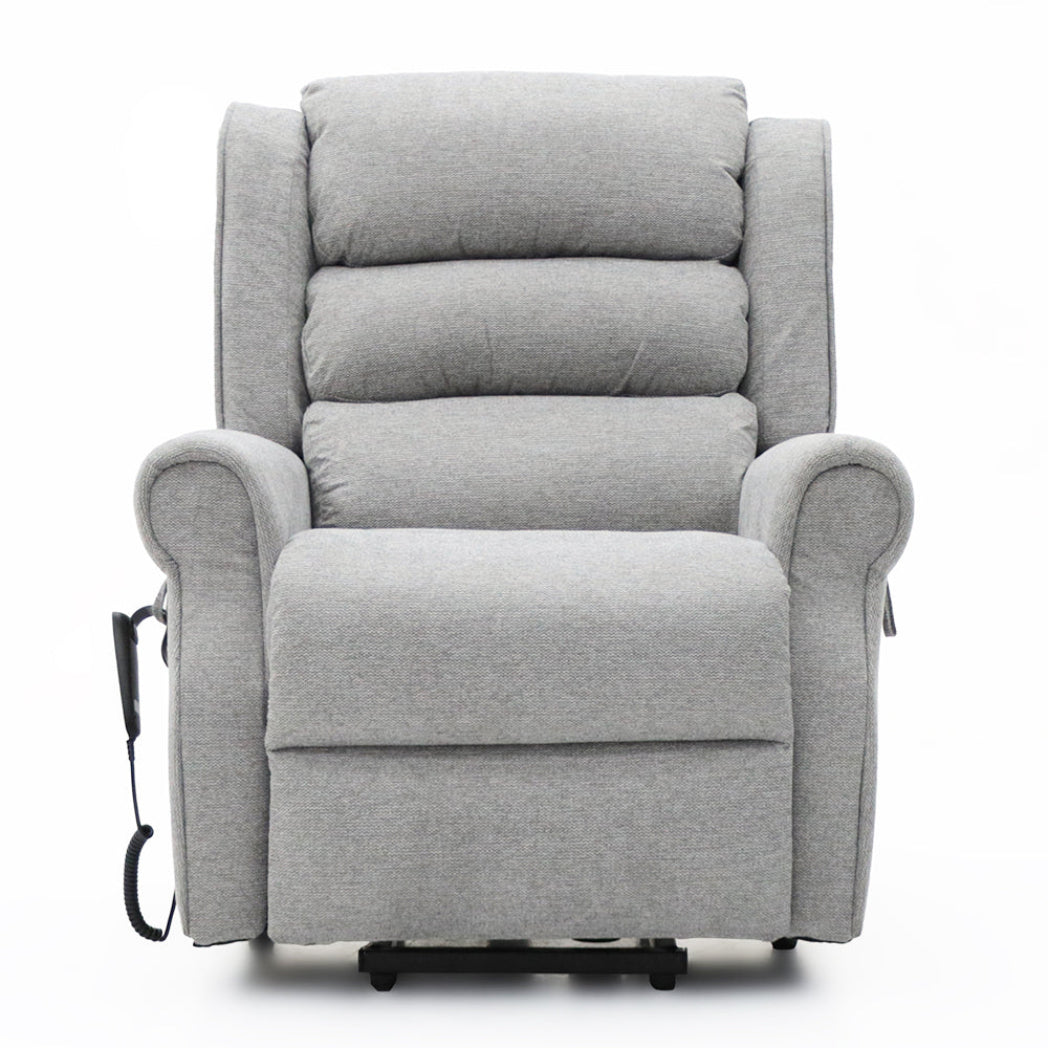 Dorchester Dual Motor Riser Recliner - Grey Chenille Fabric ...