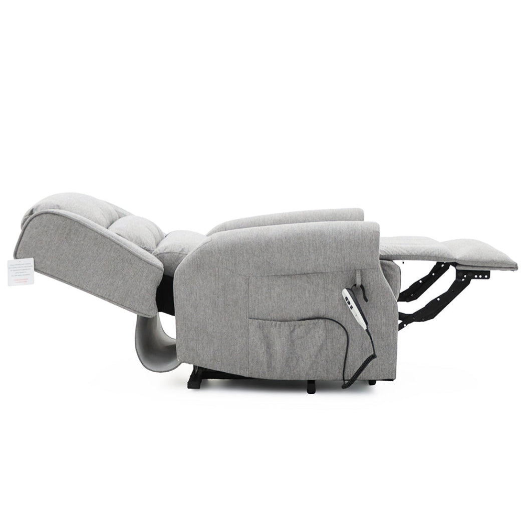 Dorchester Dual Motor Riser Recliner - Grey Chenille Fabric ...
