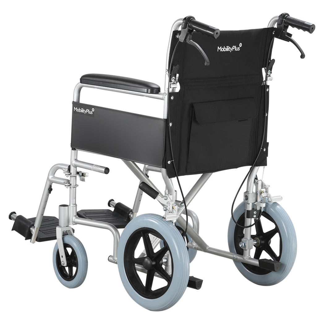 MobilityPlus+ Traveller Aluminium Transit Wheelchair – MobilityPlus ...